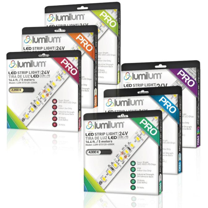 24V LED Strip Tape Lights IP20 Pro Series from Lumilum – Lumilum LED ...