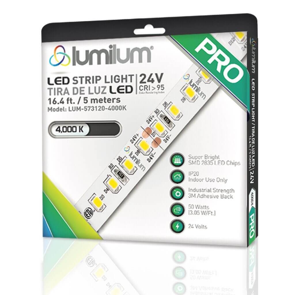 24V IP20 Series LED Single Color Strip Lights | Lumilum