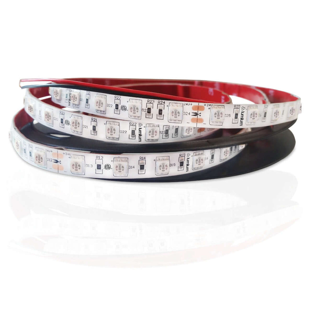 24V Silicone Coated RGB Color Changing LED Strip Lights