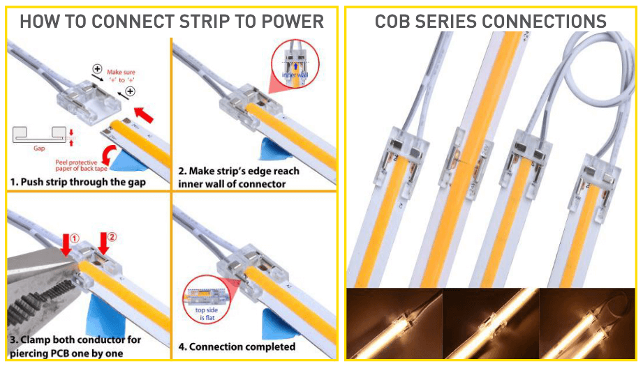 24V Solderless Connectors | COB LED Accessories - Lumilum